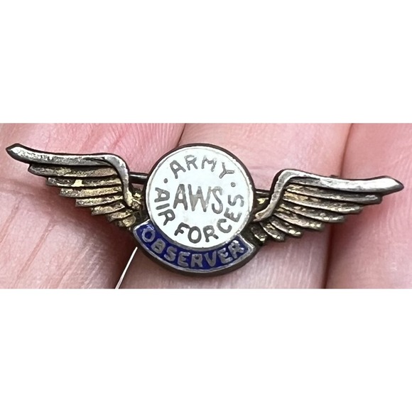 Accessories | Ww2 Army Air Forces Aws Observer Wings Lapel Pin | Poshmark